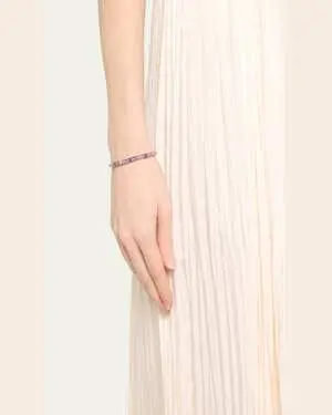SYDNEY EVAN Scallop Edge Pave Rondelle Bead Bracelet