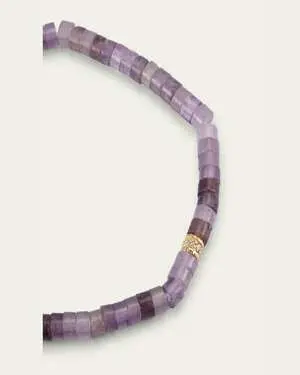 SYDNEY EVAN Scallop Edge Pave Rondelle Bead Bracelet