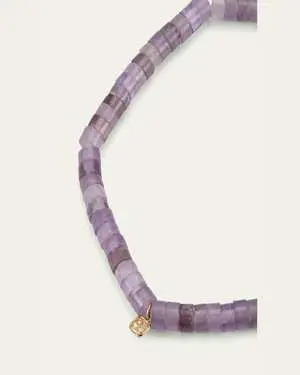 SYDNEY EVAN Scallop Edge Pave Rondelle Bead Bracelet