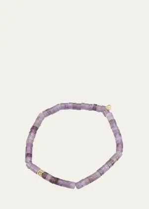 SYDNEY EVAN Scallop Edge Pave Rondelle Bead Bracelet