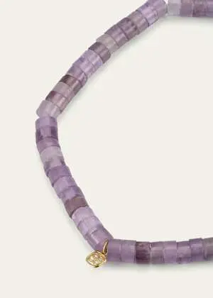 SYDNEY EVAN Scallop Edge Pave Rondelle Bead Bracelet