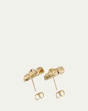 SYDNEY EVAN 14k Diamond Nautilus Stud Earrings