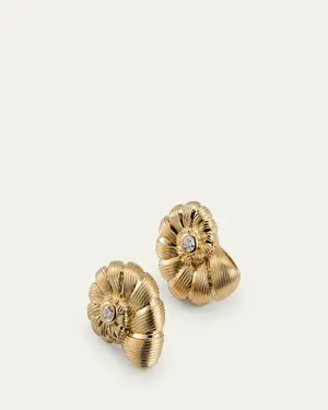 SYDNEY EVAN 14k Diamond Nautilus Stud Earrings
