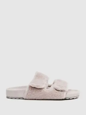 REISS Farrah Wool Sliders