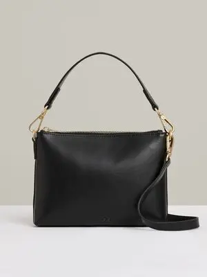 REISS Brompton Leather Pouch Bag