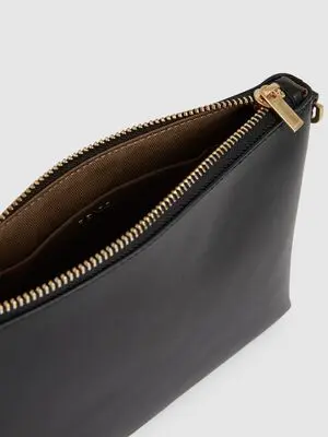 REISS Brompton Leather Pouch Bag
