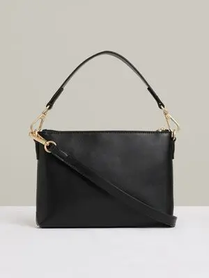 REISS Brompton Leather Pouch Bag