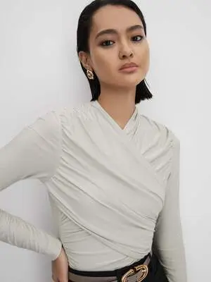 REISS Mara Wrap Top