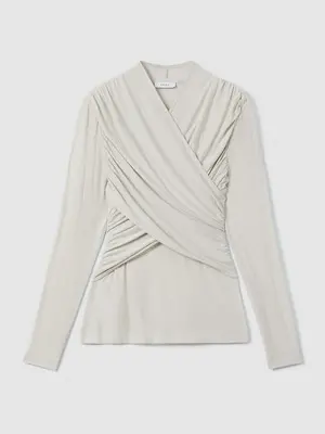 REISS Mara Wrap Top