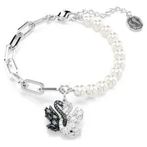SWAROVSKI Swan Motif Bracelet - Black