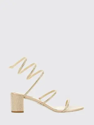 Rene Caovilla Embellished Heeled Sandals - Gold