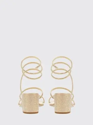 Rene Caovilla Embellished Heeled Sandals - Gold