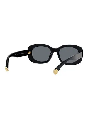 Stella McCartney Square Shiny 52mm Sunglasses