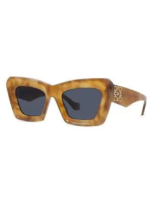 Loewe Anagram 51mm Cat-eye Sunglasses Dark Blue Blonde Havana