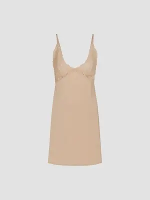 Natori Feathers Essentials Chemise - Cafe
