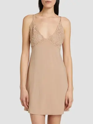 Natori Feathers Essentials Chemise - Cafe