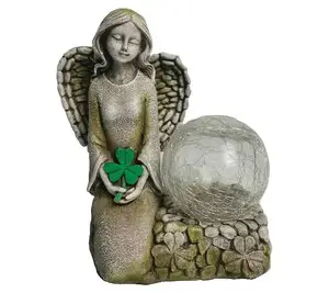 SANTA'S WORKSHOP 7' Solar Irish Angel With Glas S Ball - One-color
