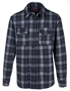 SCHOTT Wool Blend Cpo Shirt In Black - Black