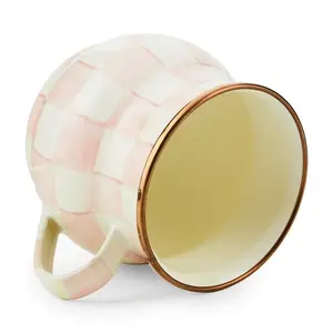 MACKENZIE-CHILDS Rosy Check Enamel Mug - Multi