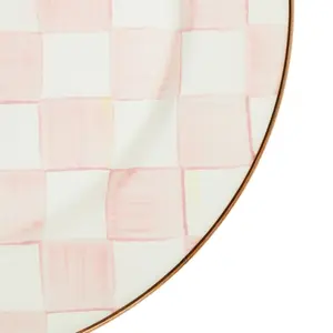 MACKENZIE-CHILDS Rosy Check Enamel Serving Platter