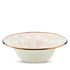 MACKENZIE-CHILDS Rosy Check Enamel Serving Bowl - Multi
