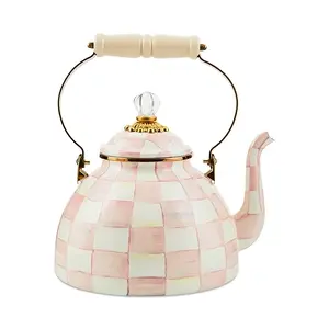 MACKENZIE-CHILDS Rosy Check Enamel Tea Kettle, 3-qt - Multi