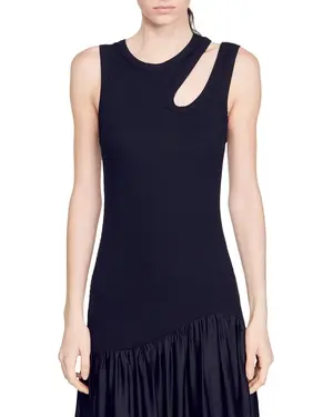 Sandro Lane Cut Out Maxi Dress