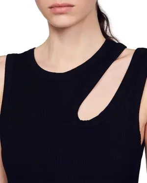 Sandro Lane Cut Out Maxi Dress