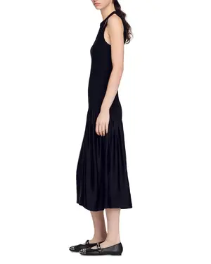Sandro Lane Cut Out Maxi Dress