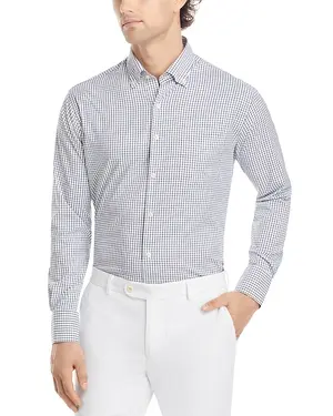 Peter Millar Hanford Performance Twill Button Down Shirt - Navy