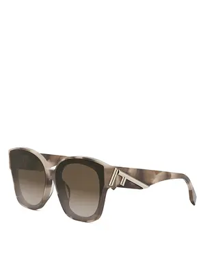Fendi First Square Sunglasses - Havana/brown Grad