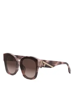 Fendi First Square Sunglasses Havana/brown