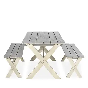 SAFAVIEH Marina 3-piece Outdoor Set - Gray/white
