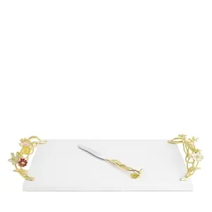 Michael Aram Wildflowers Cheeseboard With Knife - White