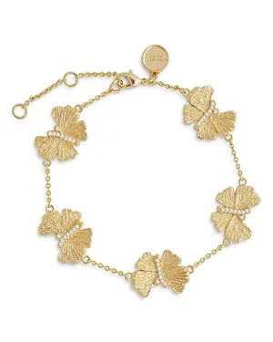 ANABEL ARAM Butterfly Station Bracelet - Gold
