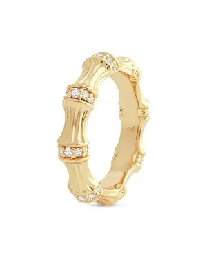 ANABEL ARAM Sculpted Bamboo Ring - Gold