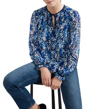 HOBBS LONDON Sasha Tie Neck Top