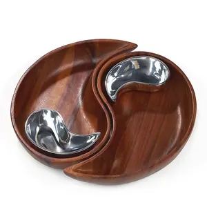 NAMBE Yin Yang Chip And Dip Set - Brown