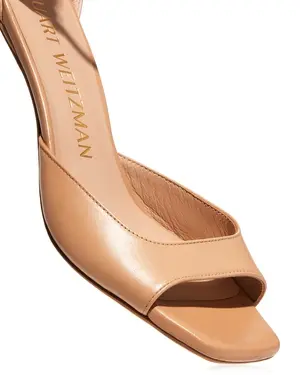 STUART WEITZMAN Nudistia 75 Ankle Strap Sandals - Adobe