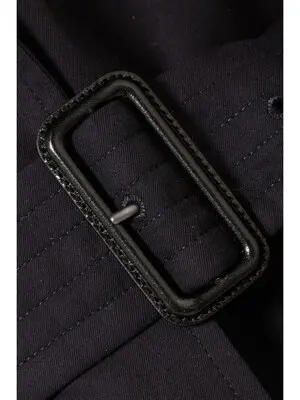 Burberry Kensington Long Organic Cotton-gabardine Trench Coat - Black