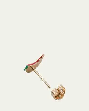Alison Lou 14k Yellow Gold Chili Pepper Stud Earring