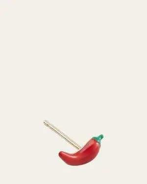 Alison Lou 14k Yellow Gold Chili Pepper Stud Earring