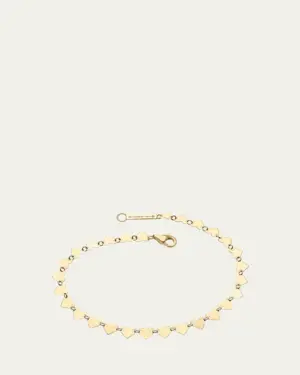 Lana Jewelry 14k Yellow Laser Heart Chain Bracelet - Gold