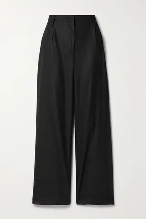 INTERIOR The Ren Pleated Wool-twill Pants