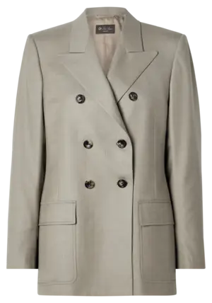 Loro Piana Ananda Double-breasted Blazer - Gray
