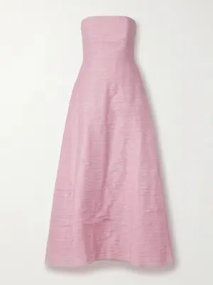 Aje Soundscape Strapless Layered Chiffon Gown