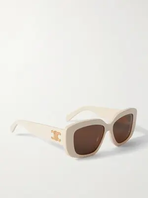 Celine Triomphe Rectangular Sunglasses - Neutrals