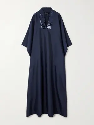 DIMA AYAD Sequin-embellished Faille Kaftan