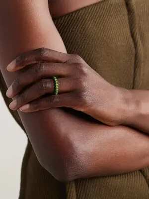 L’ATELIER NAWBAR Atoms 18-karat Gold, Diamond, And Enamel Ring