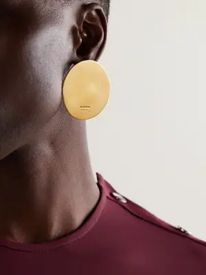 JIL SANDER Vermeil Disc Earrings